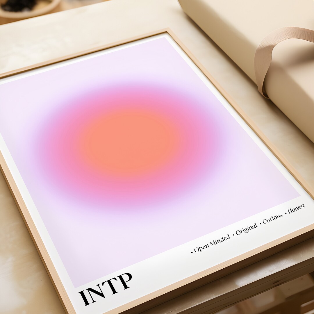 INTP Art Print, Intp Aura Poster, INTP Gift, Gradient Wall Art, Myers ...