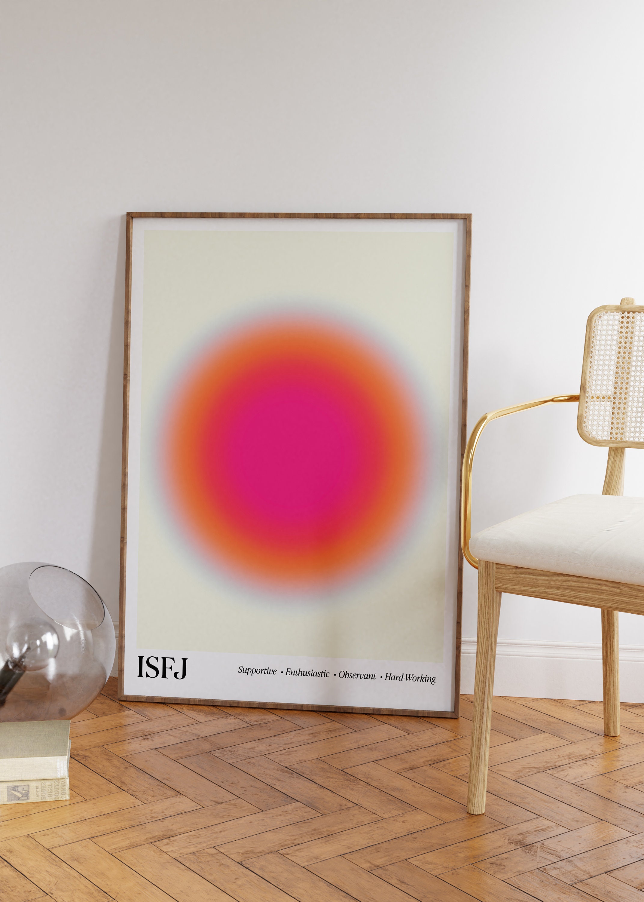 ISFJ Poster, Isfj Art Print, Aura Poster, ISFJ Gift, Gradient Wall Art ...