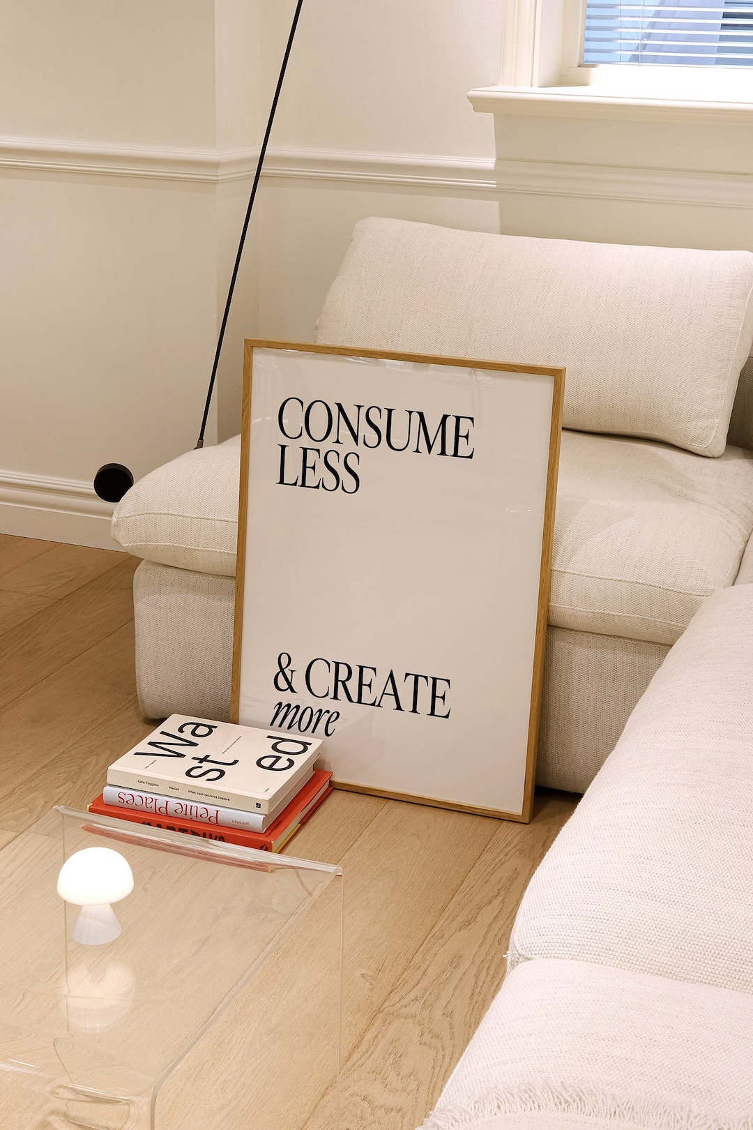 Minimal Quote Poster, Consume Less Create More, Spiritual Quote Art ...