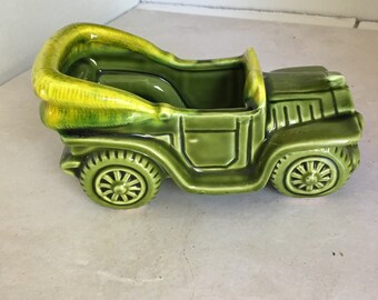 Vintage Relpo, Ceramic, Antique Car Planter, 7 Inches, Green - Etsy