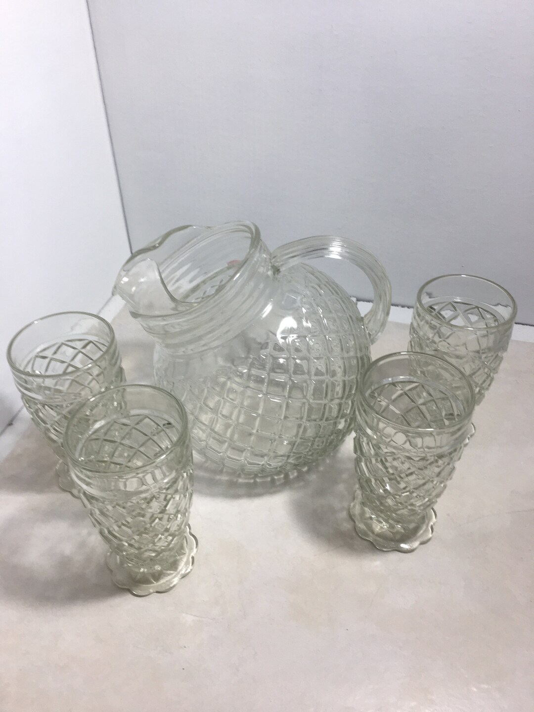 Depression Pretzel Ball Pitchers & Tumblers - Etsy