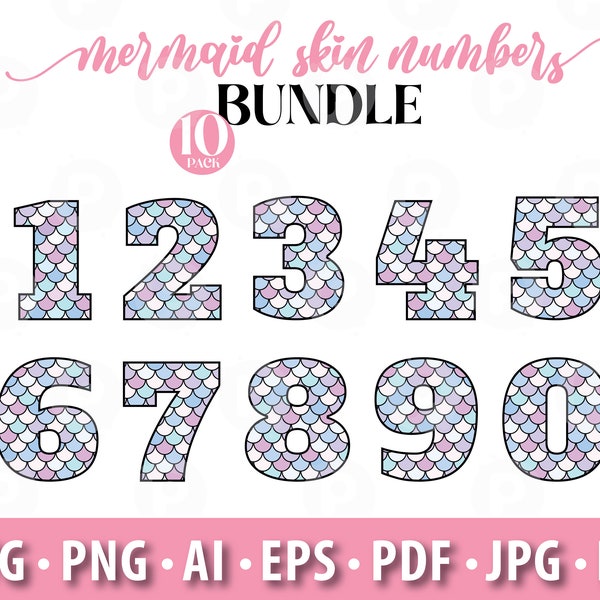 Fish Scale Number Svg - Etsy