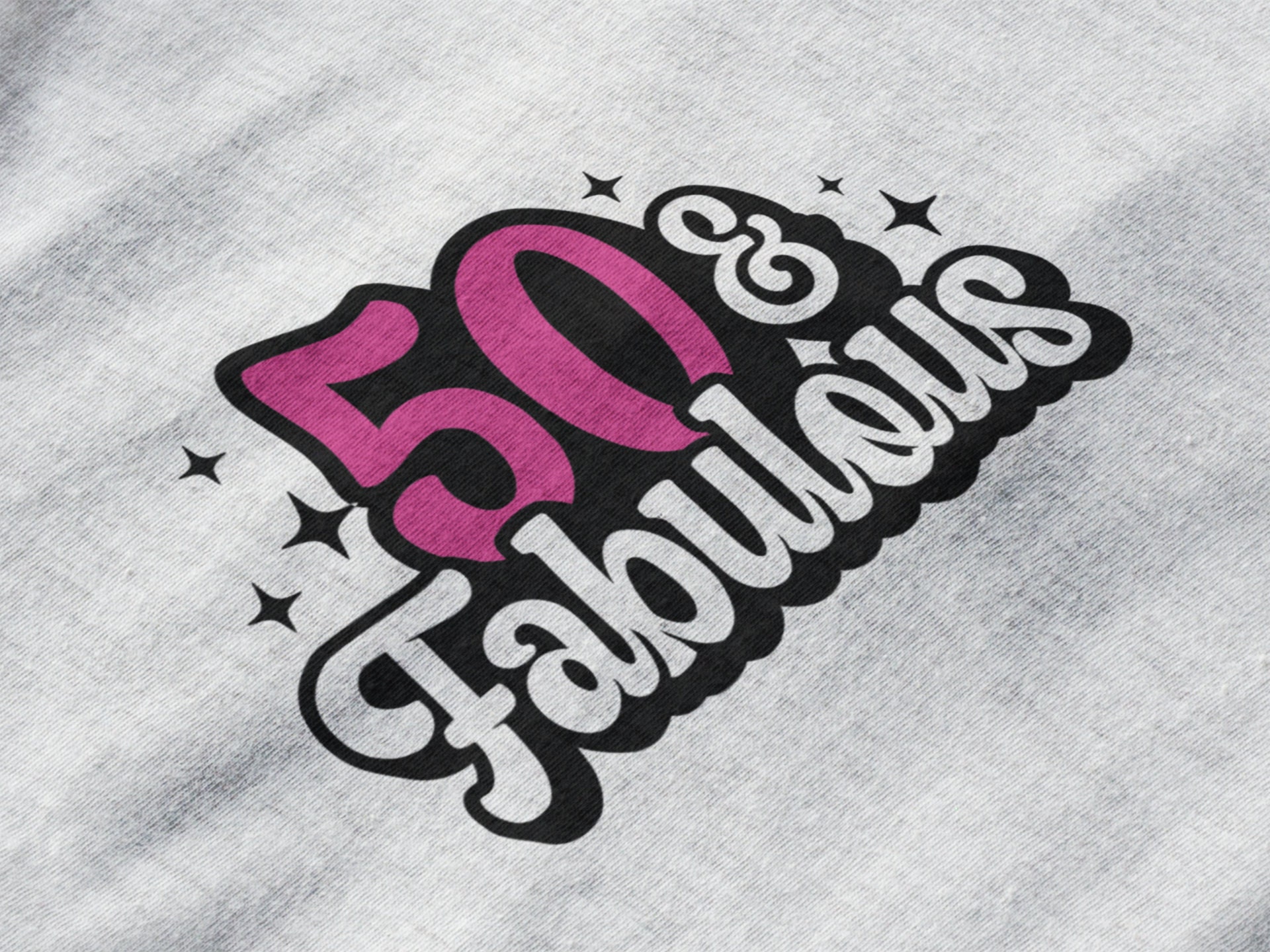 50 and Fabulous SVG Featuring Retro Text and Stars is a - Etsy Canada