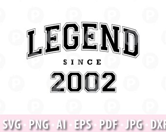 Legend Since Svg | Etsy