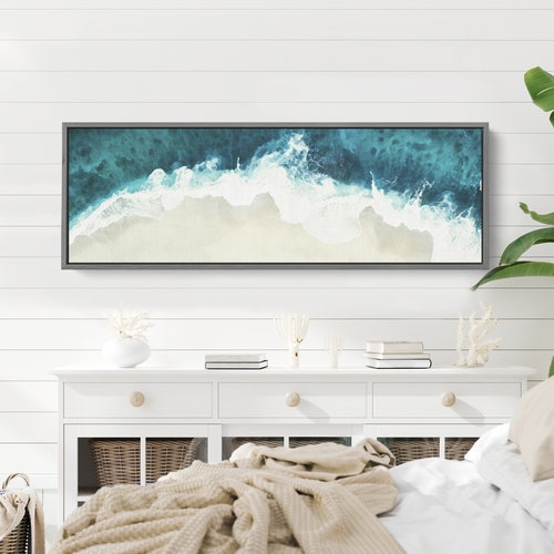 Ocean Print Waves Wall Art Ocean Beach Canvas Large Ocean - Etsy