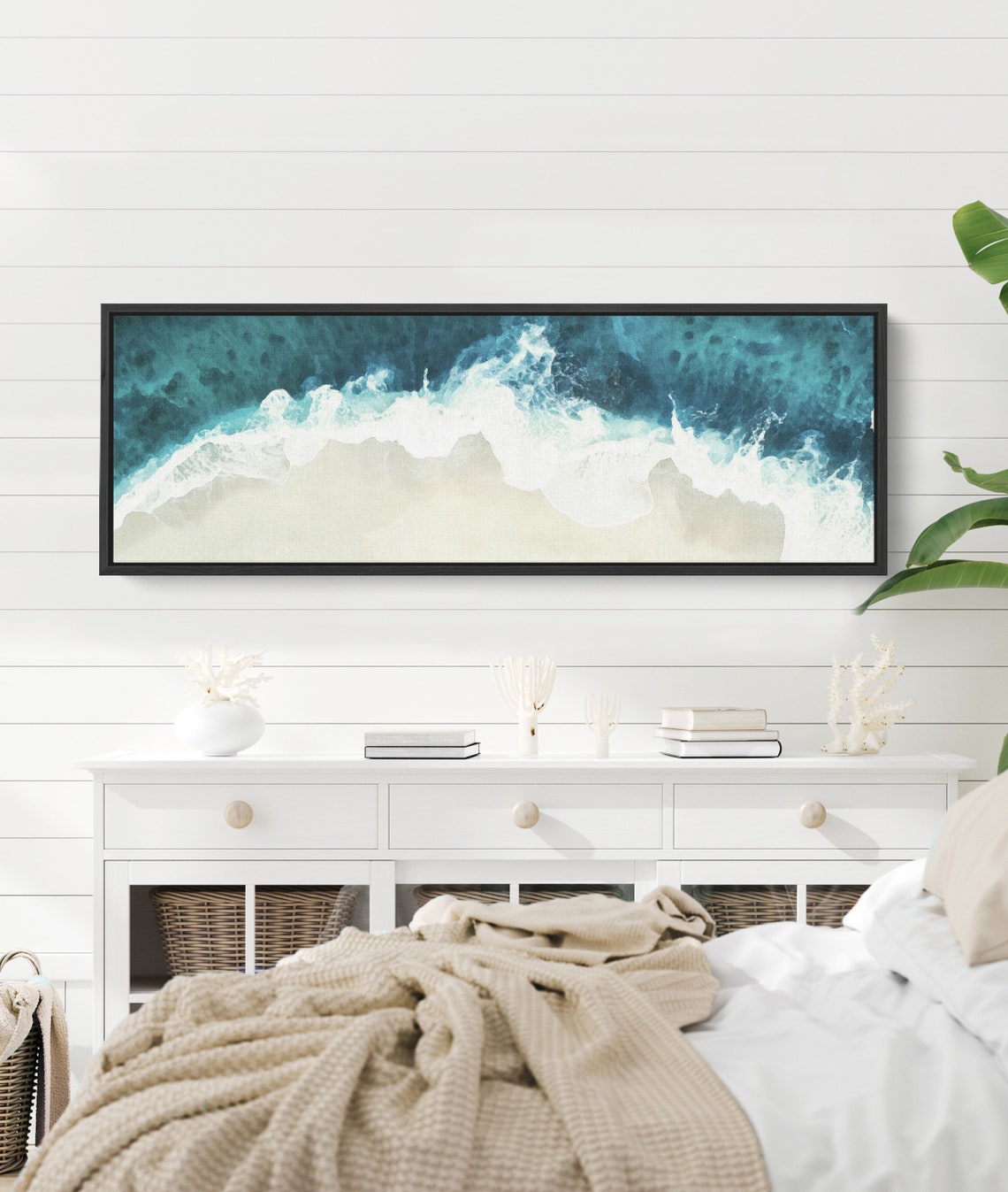 Ocean Print Waves Wall Art Ocean Beach Canvas Large Ocean - Etsy