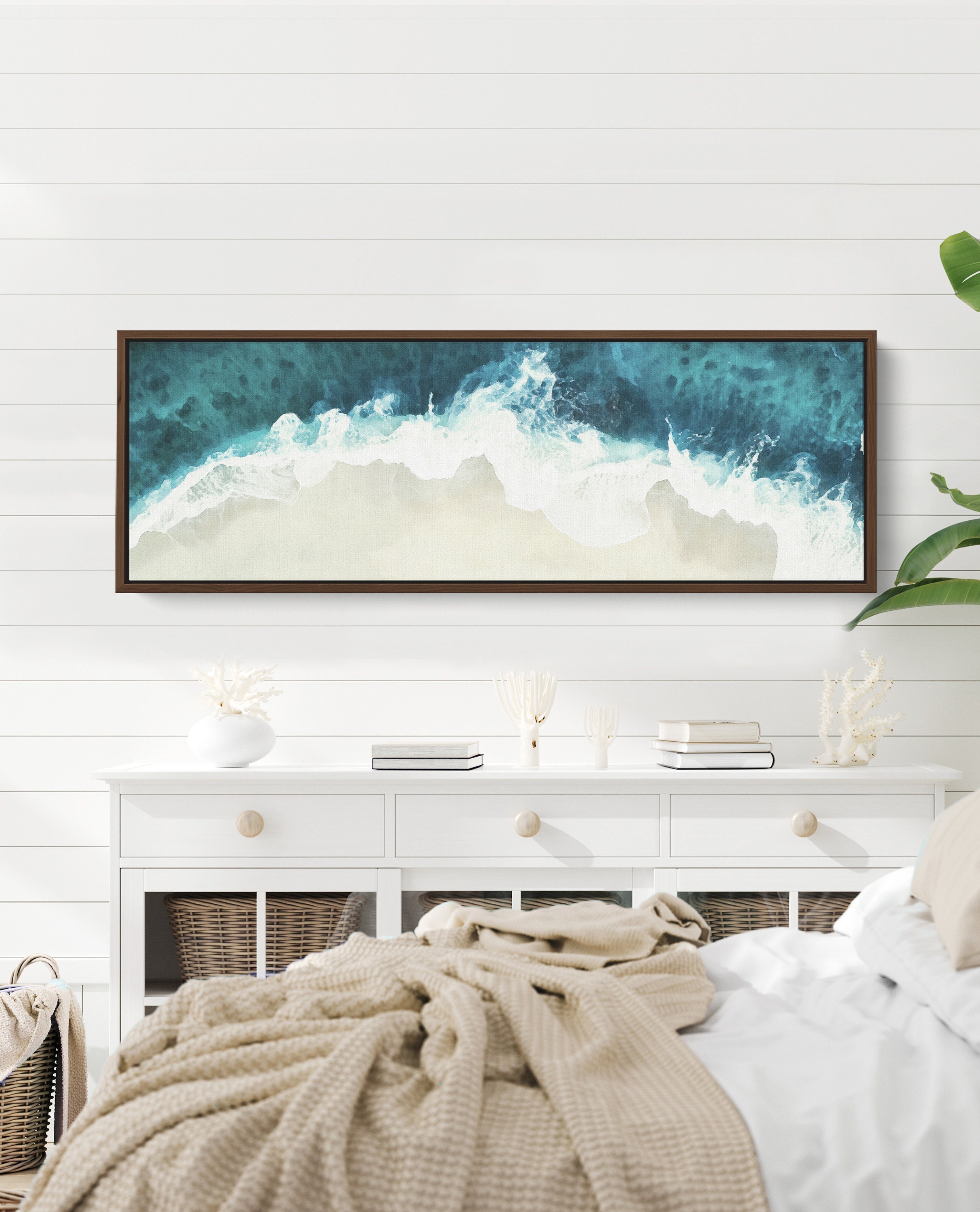 Ocean Print Waves Wall Art Ocean Beach Canvas Large Ocean - Etsy