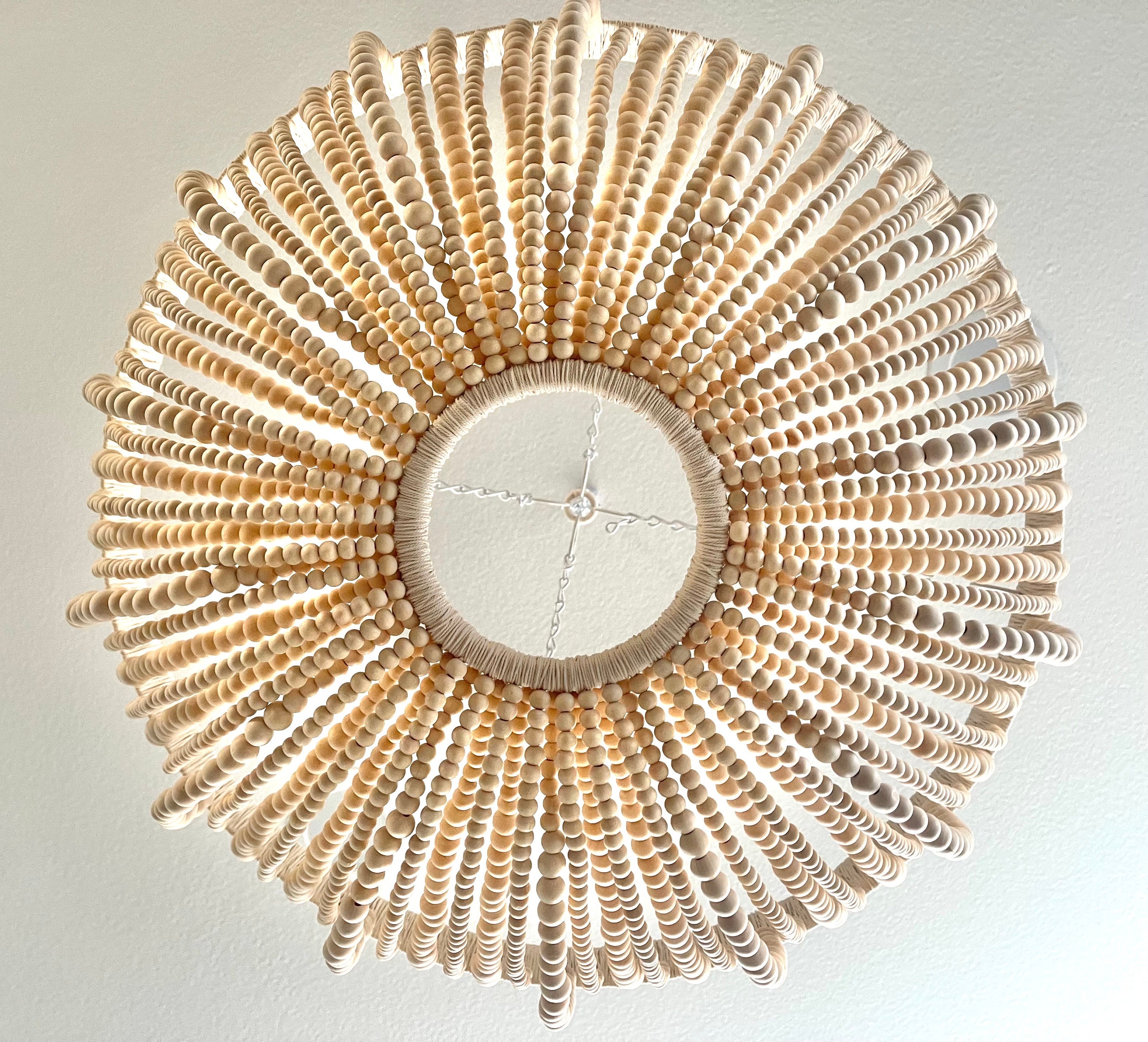 Inverted Dome Chandelier, Pendant Light, Large Chandelier, Boho Light ...