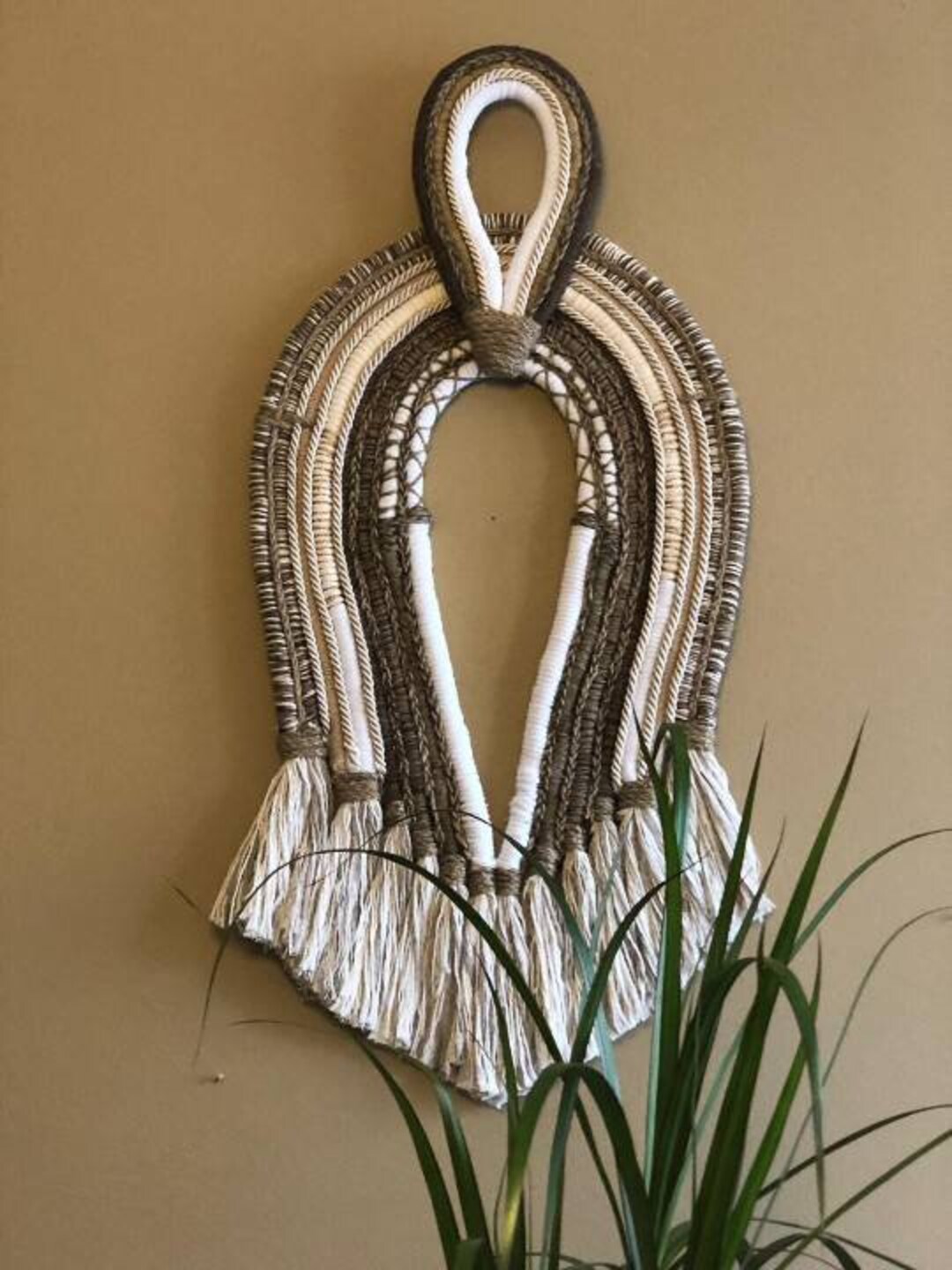 Decorative Rope Wall Decor Modern Wall Hanging in Neutral Colors Rustic ...