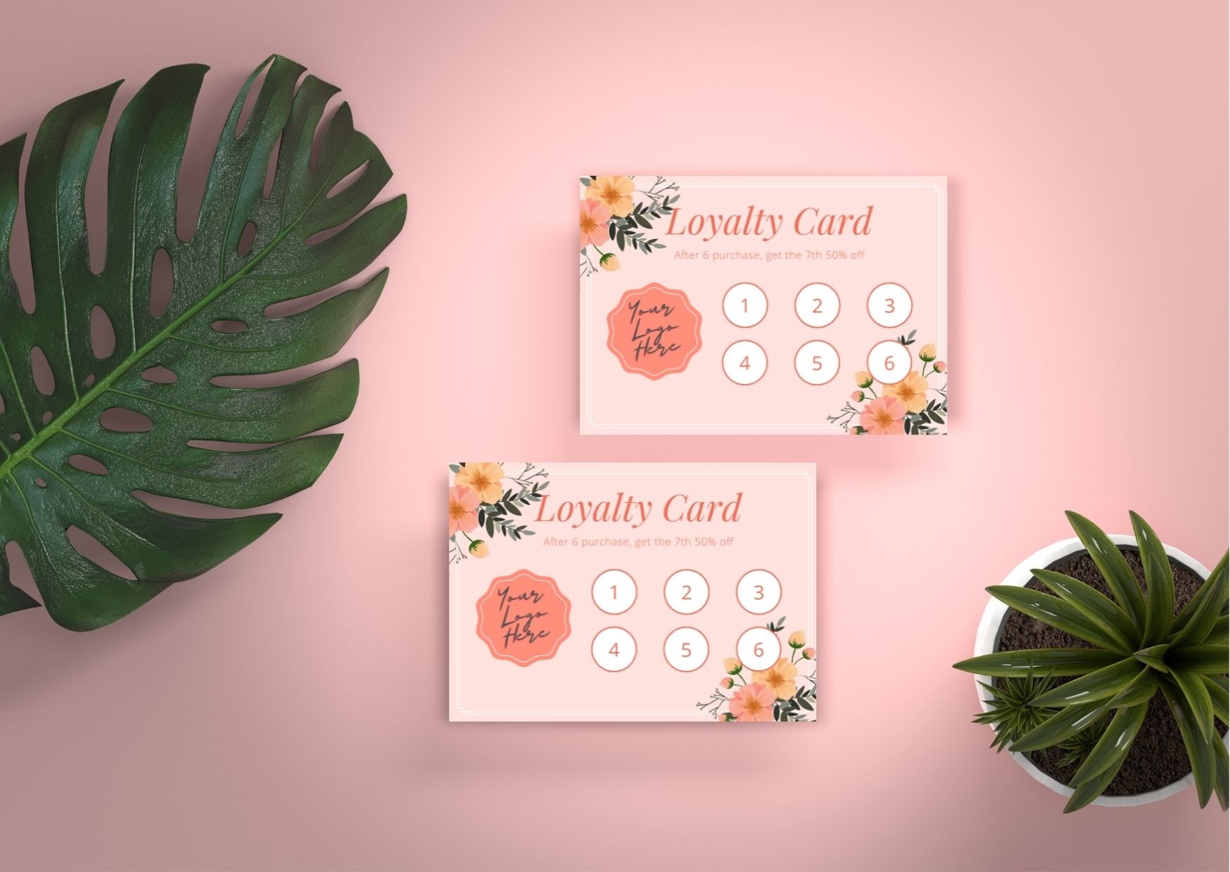 DIY Loyalty Card, Canva Loyalty Card Template, Reward Punch Design ...