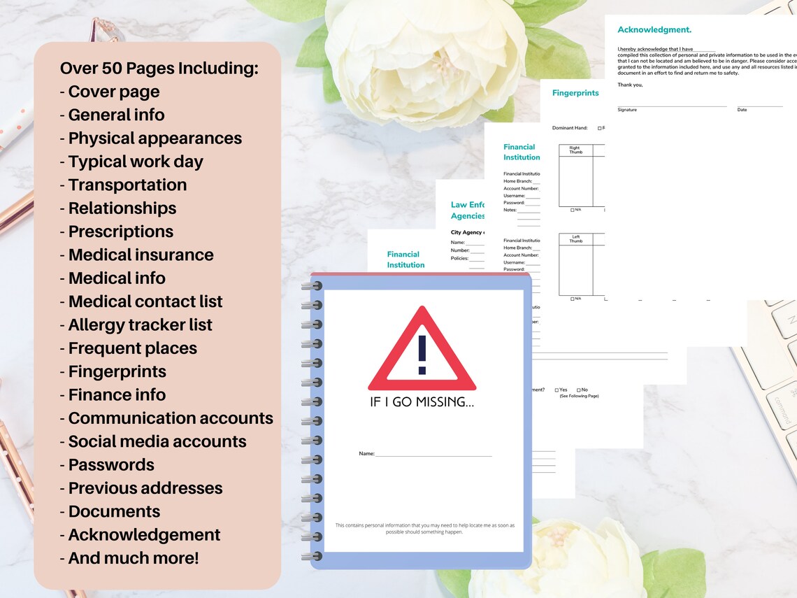 If I Go Missing Binder If I Go Missing Folder Crime Junkie True Crime ...