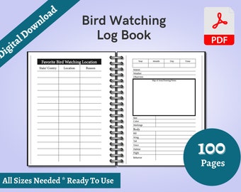 Bird Watching Log Journal - Etsy