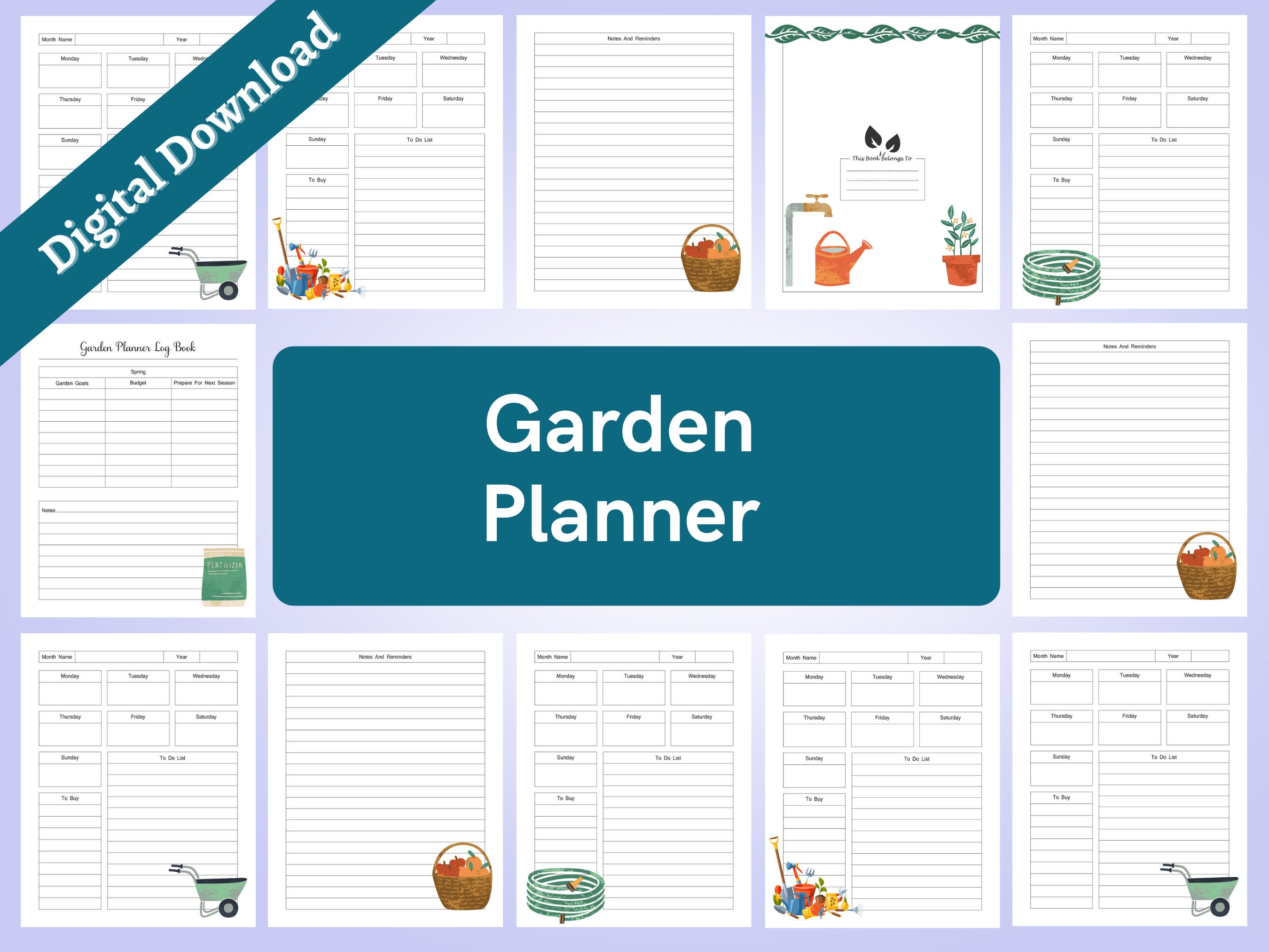 Garden Planner Printable Gardening Log Garden Journal Gardening ...
