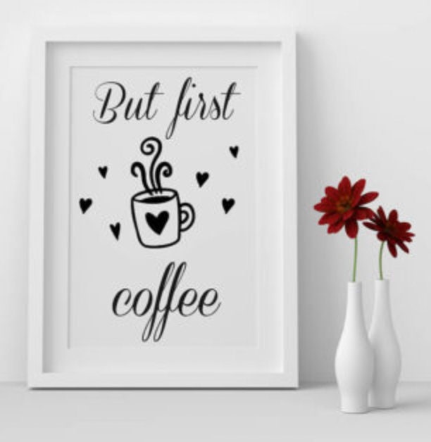 But First Coffee Wall Art Printable Wall Art Set for Kitchen but First ...