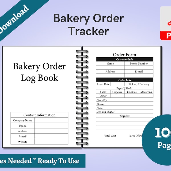 Bakery Order Form - Etsy