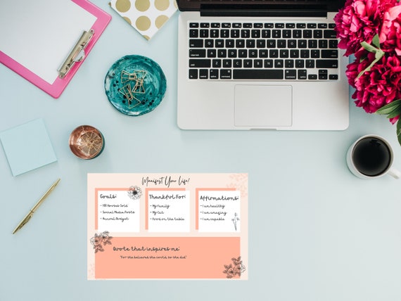 Vision Board Printable Manifesting Digital Printables Etsy