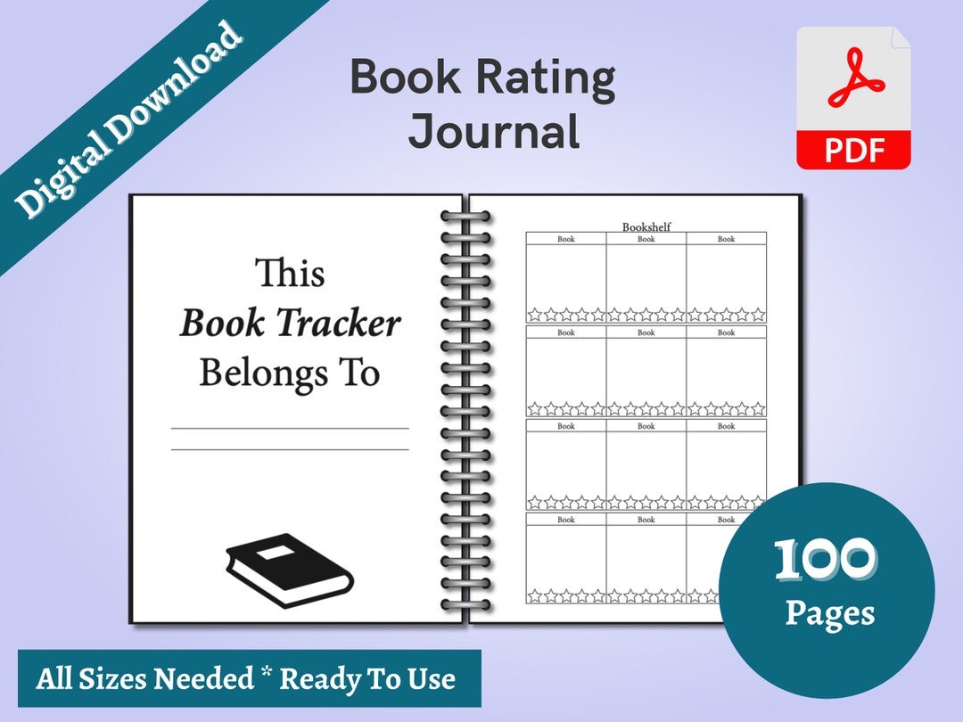 Book Rating Tracker Book Review Printable Book Review Worksheet Reading ...