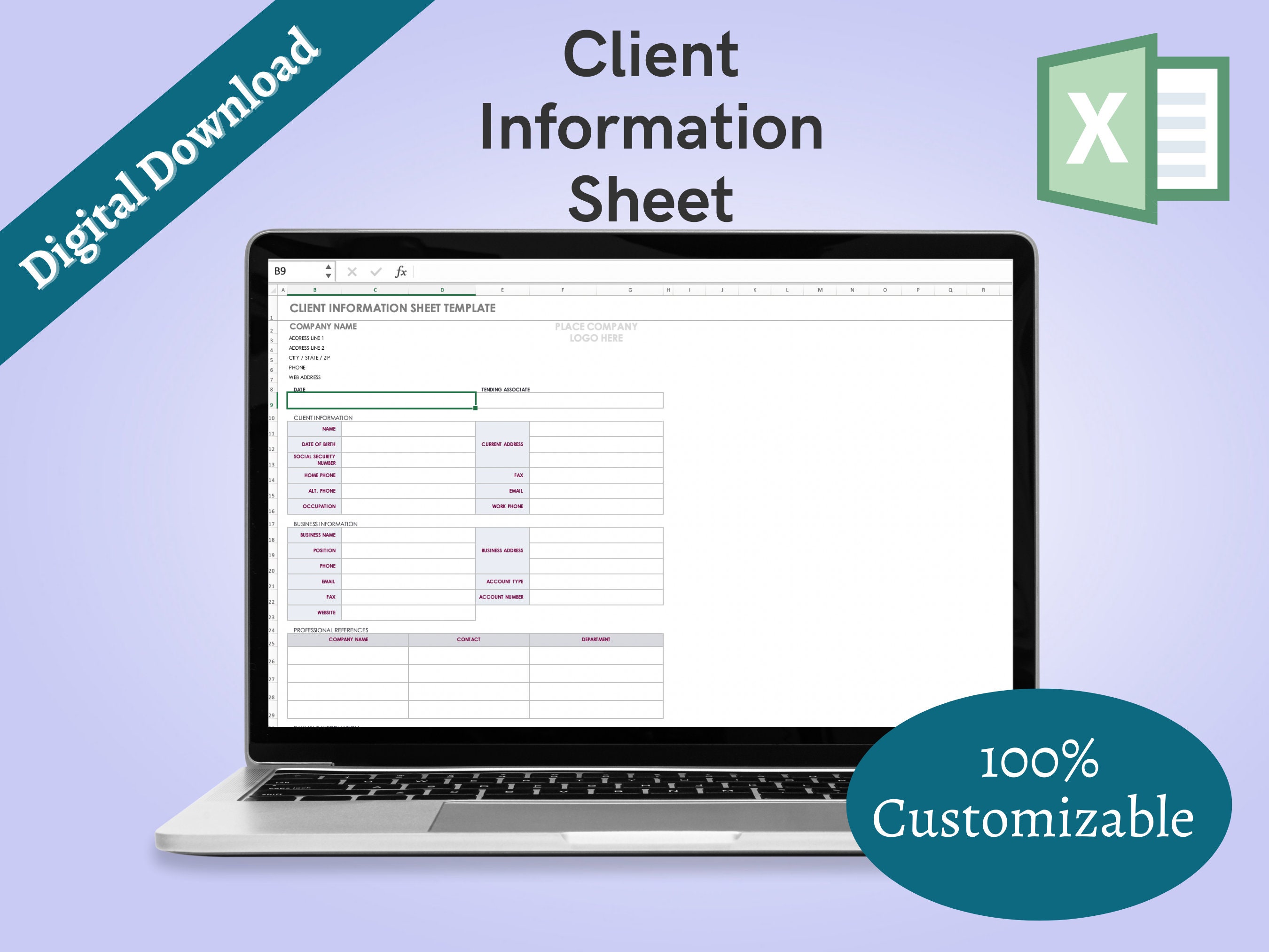 Client Tracker Spreadsheets Customer Portal Template CRM Sales Lead ...