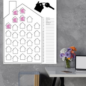 Real Estate Goal Board (30 Homes) Goal Sheet Realtor Sales Houses ...