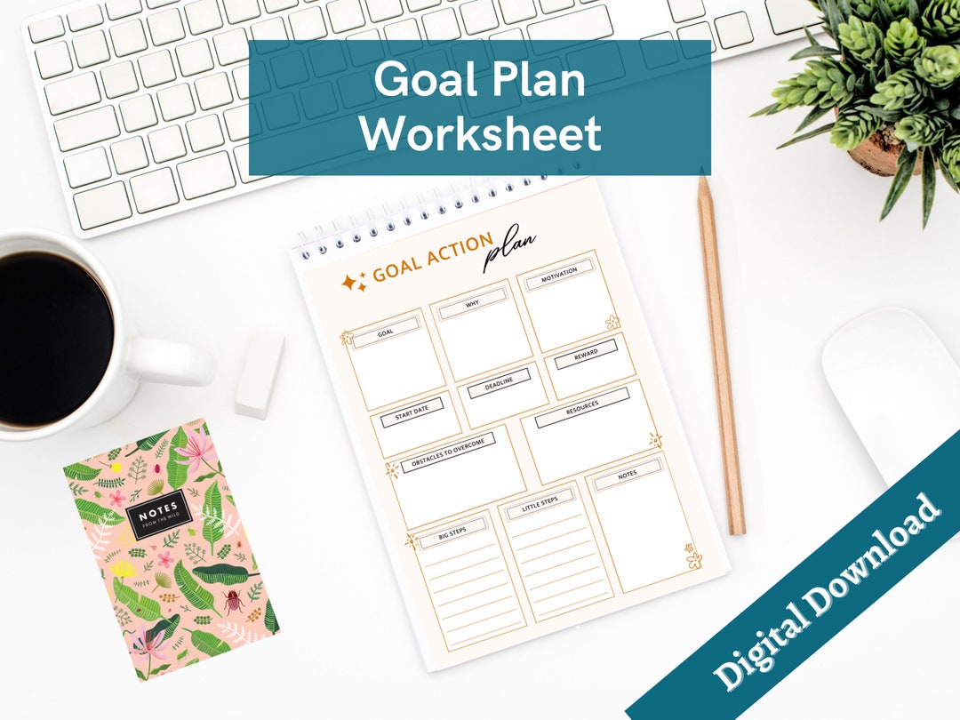 Goal Worksheet 2023 Goals GOALS Motivational Board New Year Focus New ...