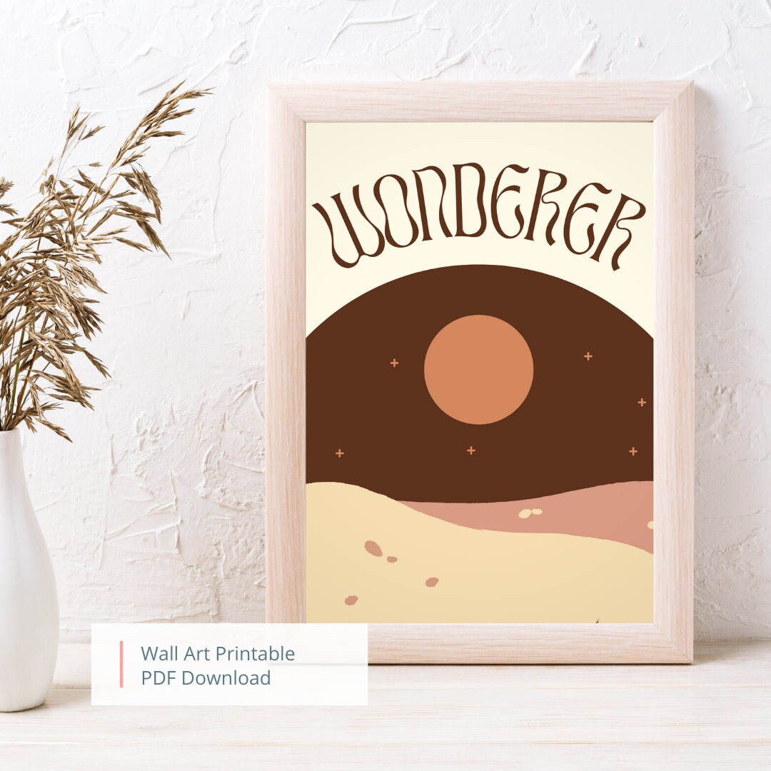Wonderer Poster Empowerment Art Print Quote Motivational Inspirational ...