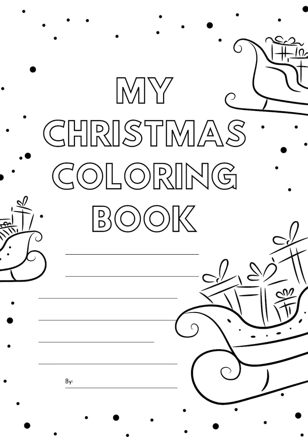 Christmas Coloring Book for Kids! Santa, Xmas Trees, Snowmen, Stockings ...