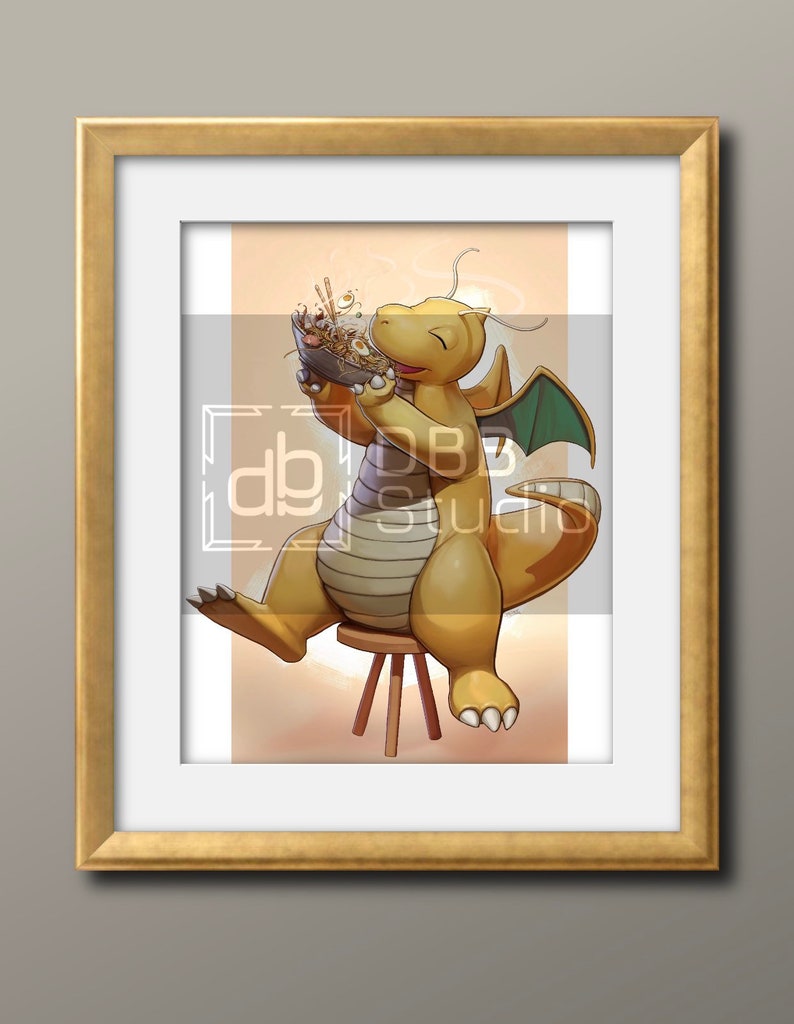 Dragonite Ramen 11x17 Collectible Print - Etsy