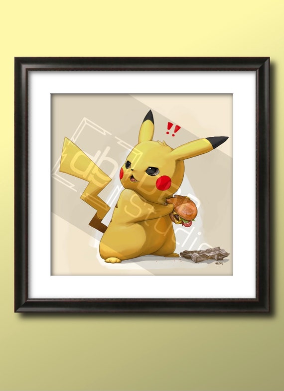 Pikachu Burger 8.5x11 Art Print - Etsy