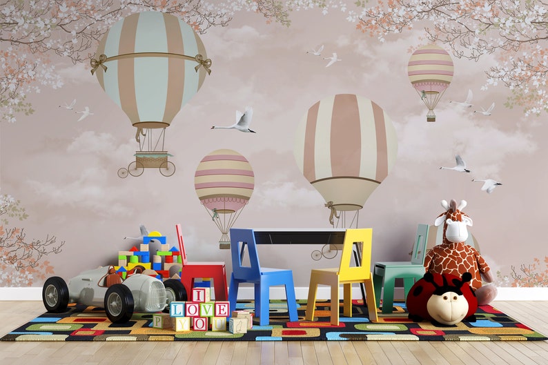 Kids Wallpaper-nursery Wallpaper-kids Wall Mural-girl Baby | Etsy