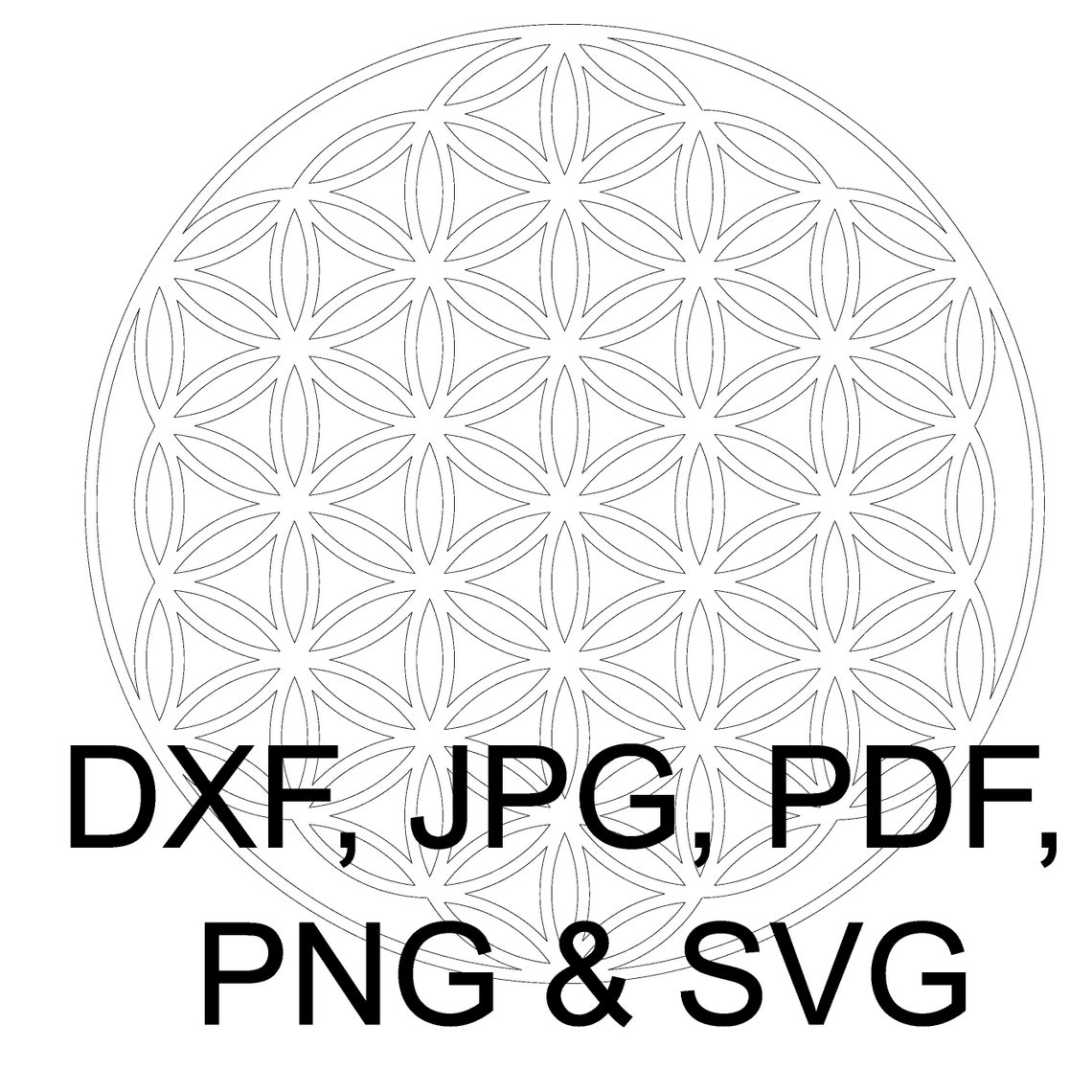 Blume des Lebens als digitale Datei (dxf, pdf, svg) - Etsy.de