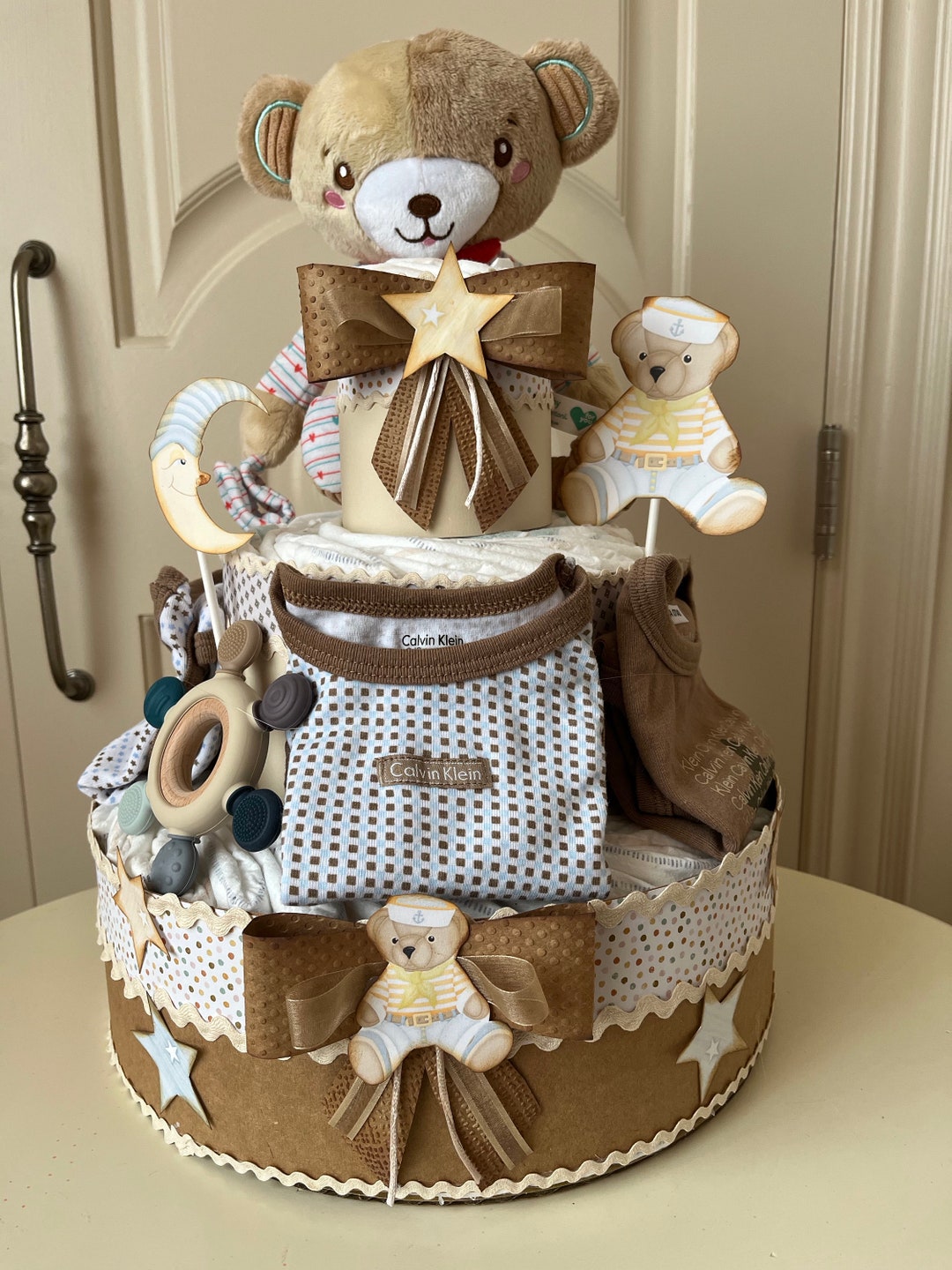 Custom Diaper Cake Baby Shower Gift Nappy Cakes Newborn Gift - Etsy