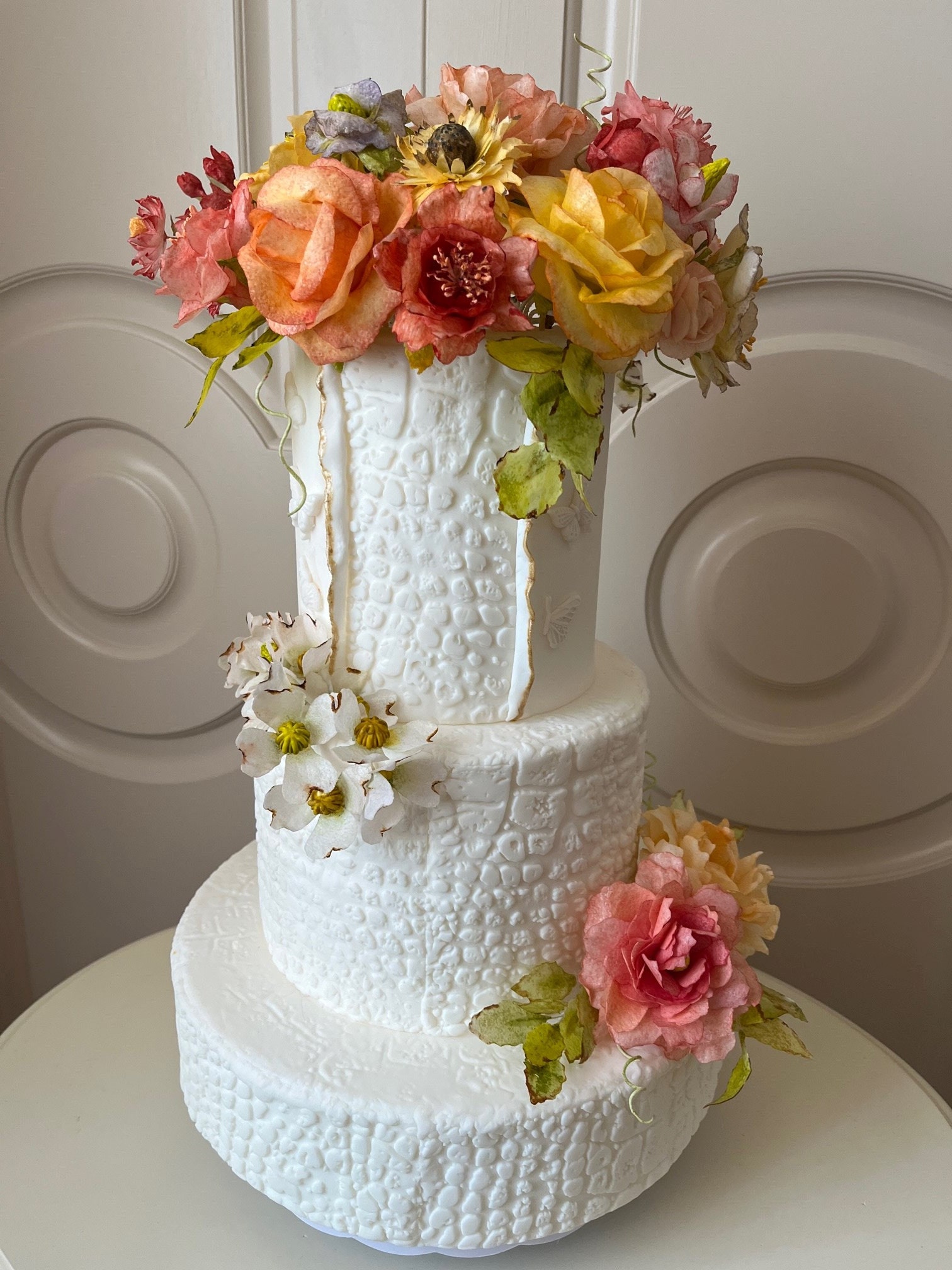 Fake Wedding Cake Wafer Flower Cake - Etsy
