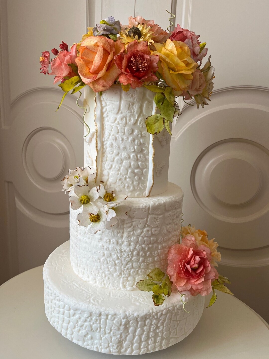 Fake Wedding Cake Wafer Flower Cake - Etsy