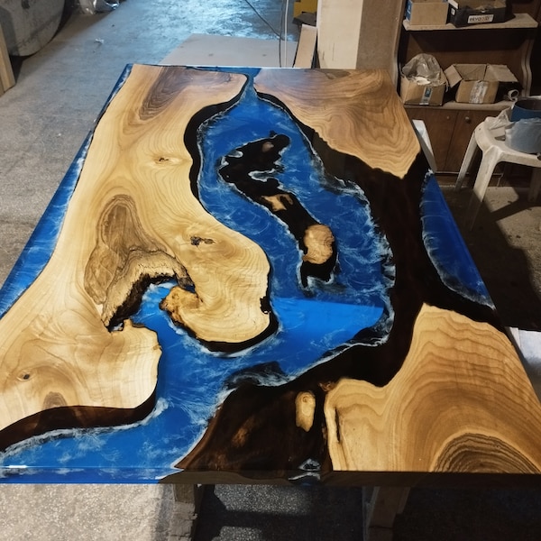 Live Edge Resin Table - Etsy