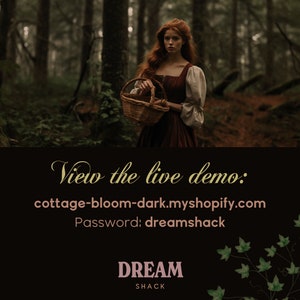 Dark Cottagecore Shopify Theme, Forest Aesthetic Shopify Template ...
