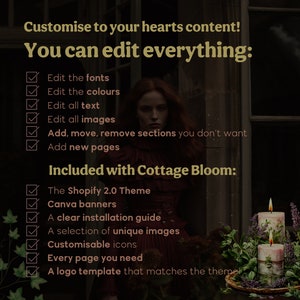 Dark Cottagecore Shopify Theme, Forest Aesthetic Shopify Template ...