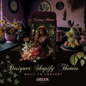 Dark Cottagecore Shopify Theme, Forest Aesthetic Shopify Template ...