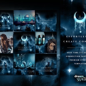 Cosmic Instagram Post Templates - Mystical Instagram Templates - Canva ...