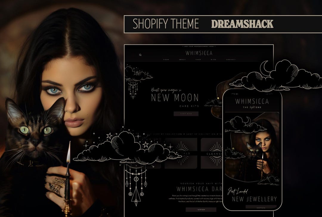 Magical Shopify Theme, Witchy Shopify Theme, Premium Spiritual Shopify Theme, Shopify Template ...
