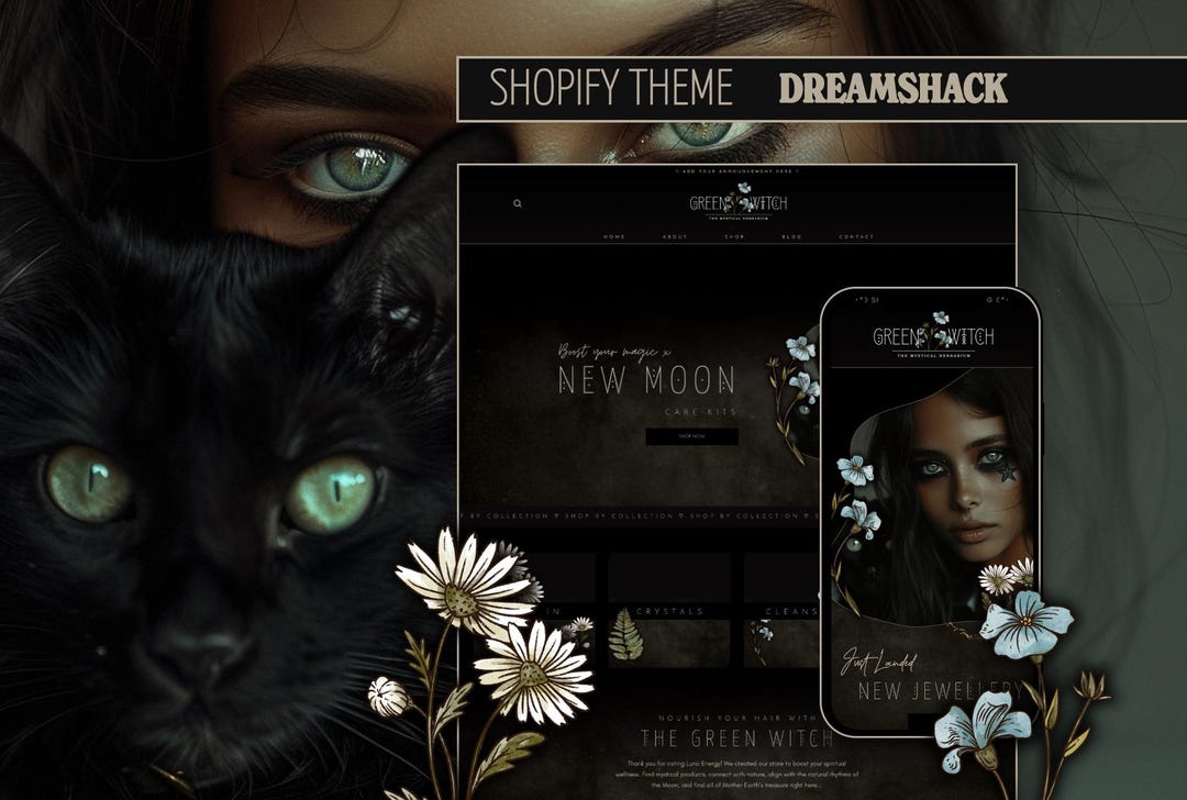 Green Witch Shopify Theme, Premium Magic Shopify Theme, Herbalist ...