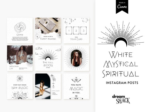 Spiritual Instagram Post Templates Mystical Canva Templates | Etsy