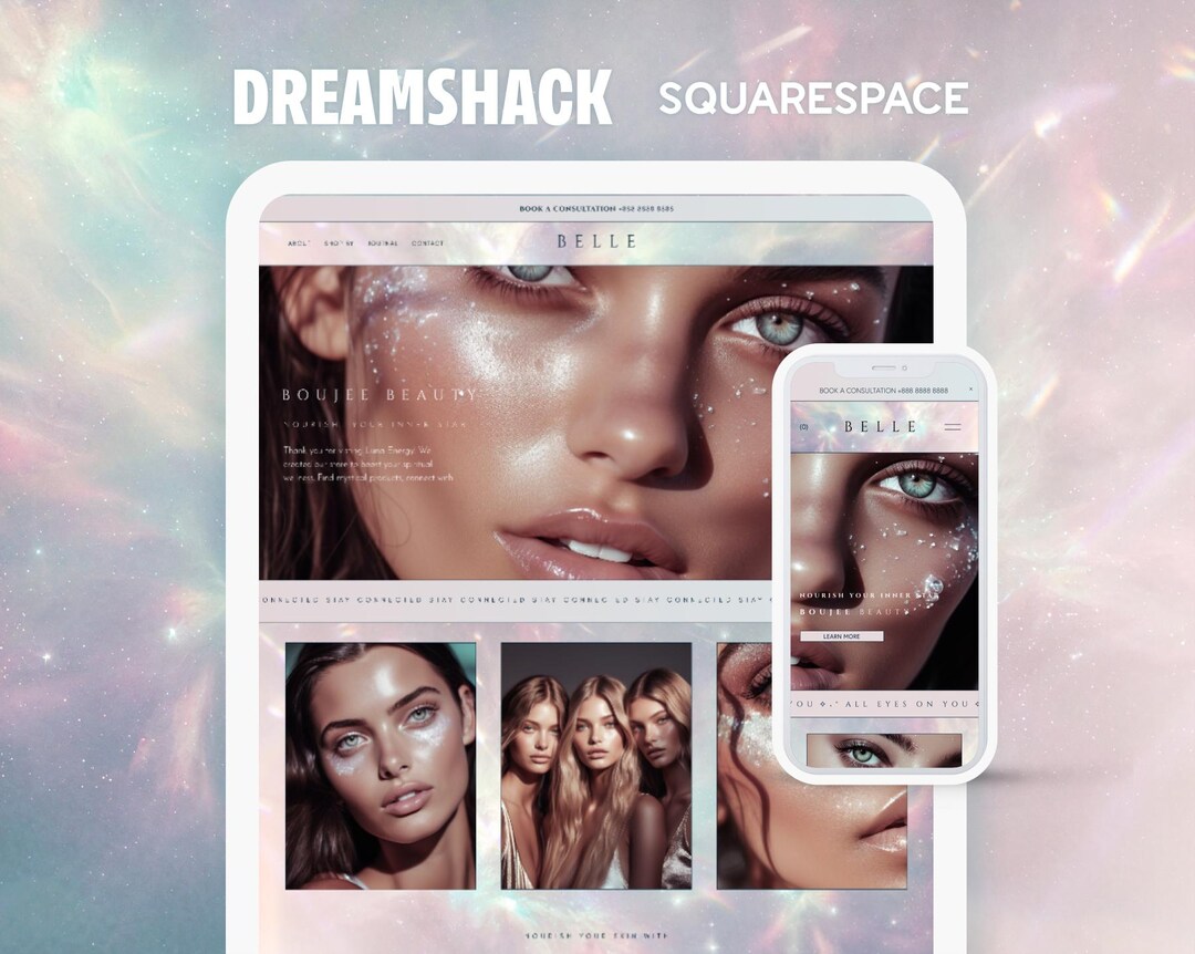 Silver Pearl Squarespace Template, Squarespace Template for Salon ...