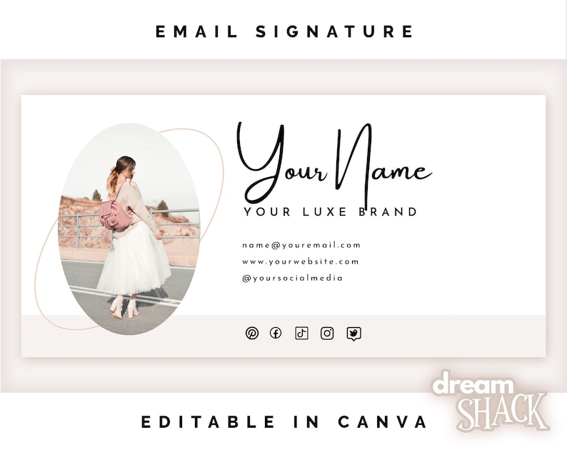 Aesthetic Email Signature Luxe Email Signature Template - Etsy