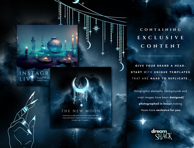 Cosmic Instagram Post Templates Mystical Instagram Templates - Etsy