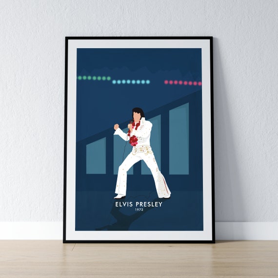 Elvis Presley 1973 Poster A3 & A4 Prints Minimalist Elvis - Etsy