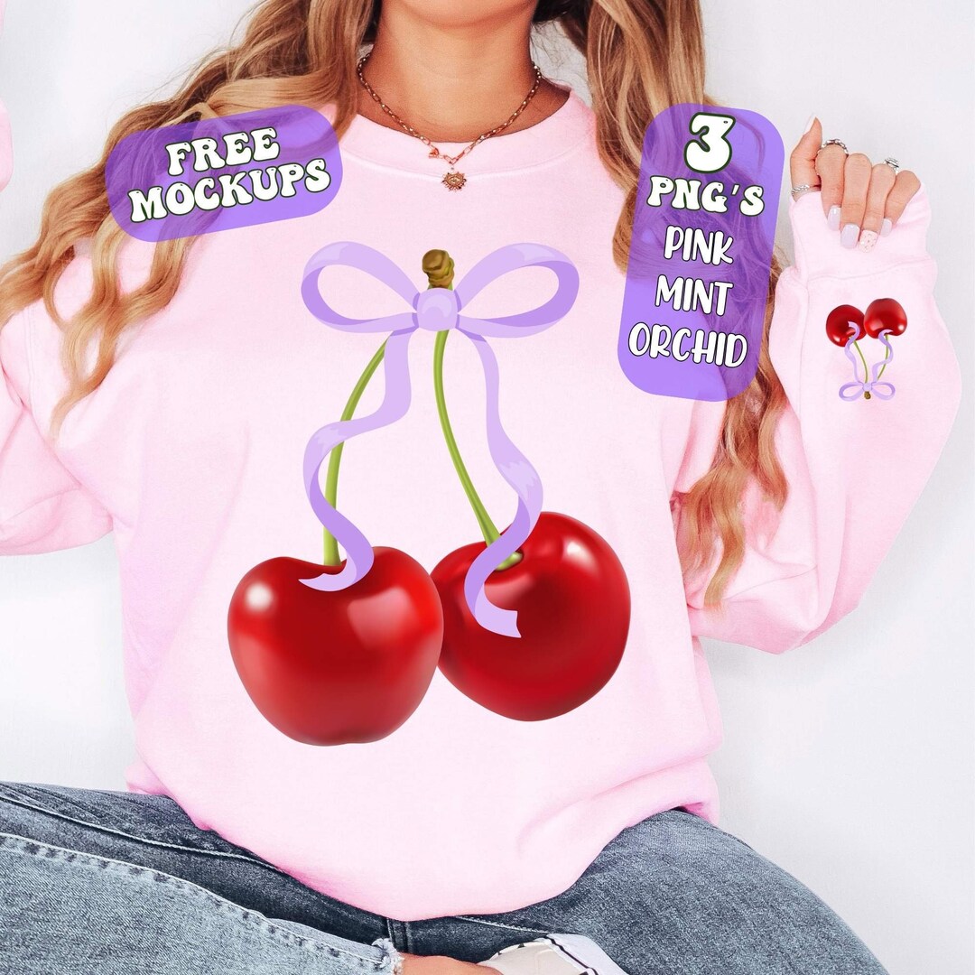 Trendy Cherry Png,soft Girl Era Png,pink Bow,aesthetic Png,ribbon ...