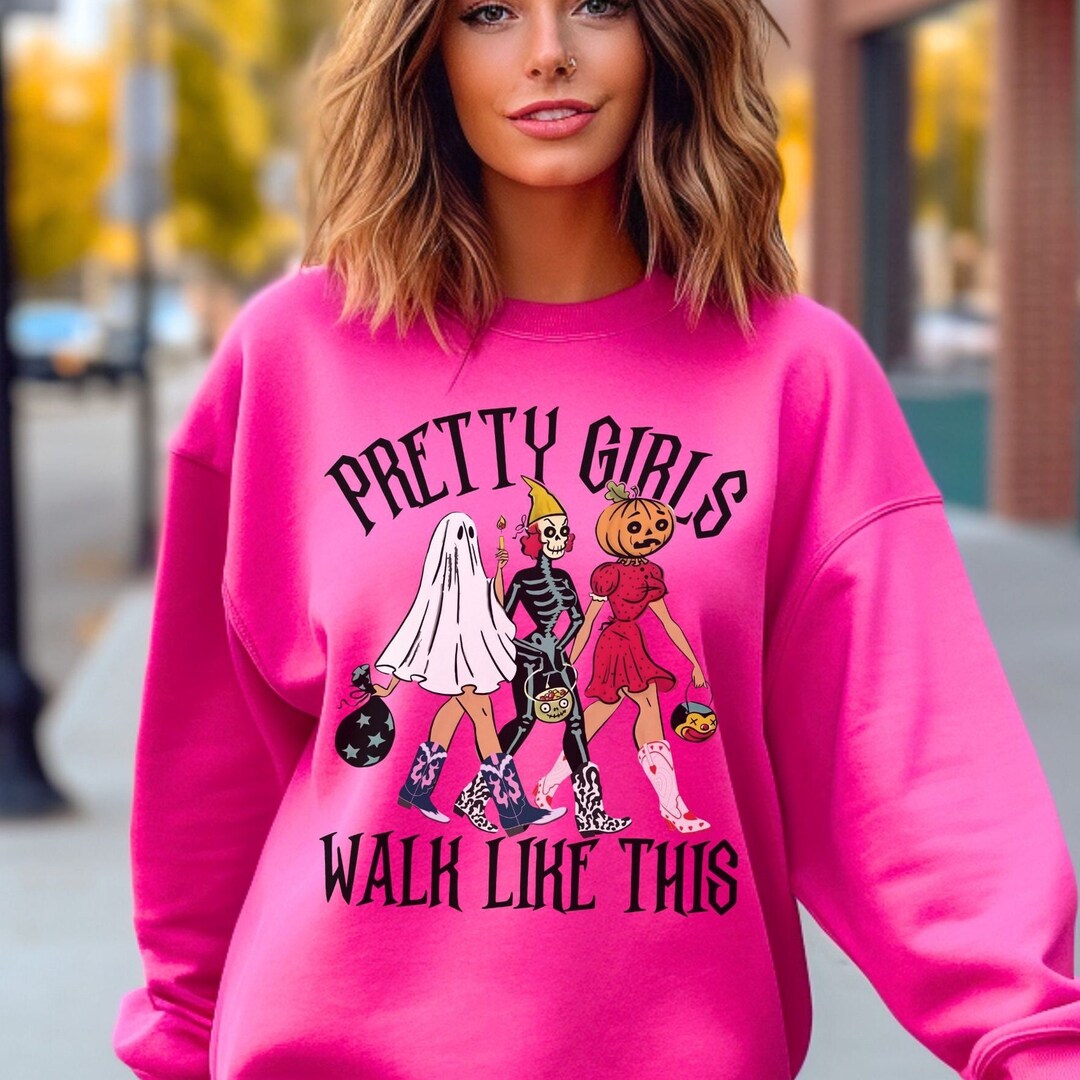 The Pretty Girls Walk Like This Png, 90s Halloween PNG, Retro Halloween ...