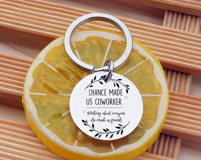 Colleague Appreciation Keychain,chance Made Us Coworkers,coworker Gift ...