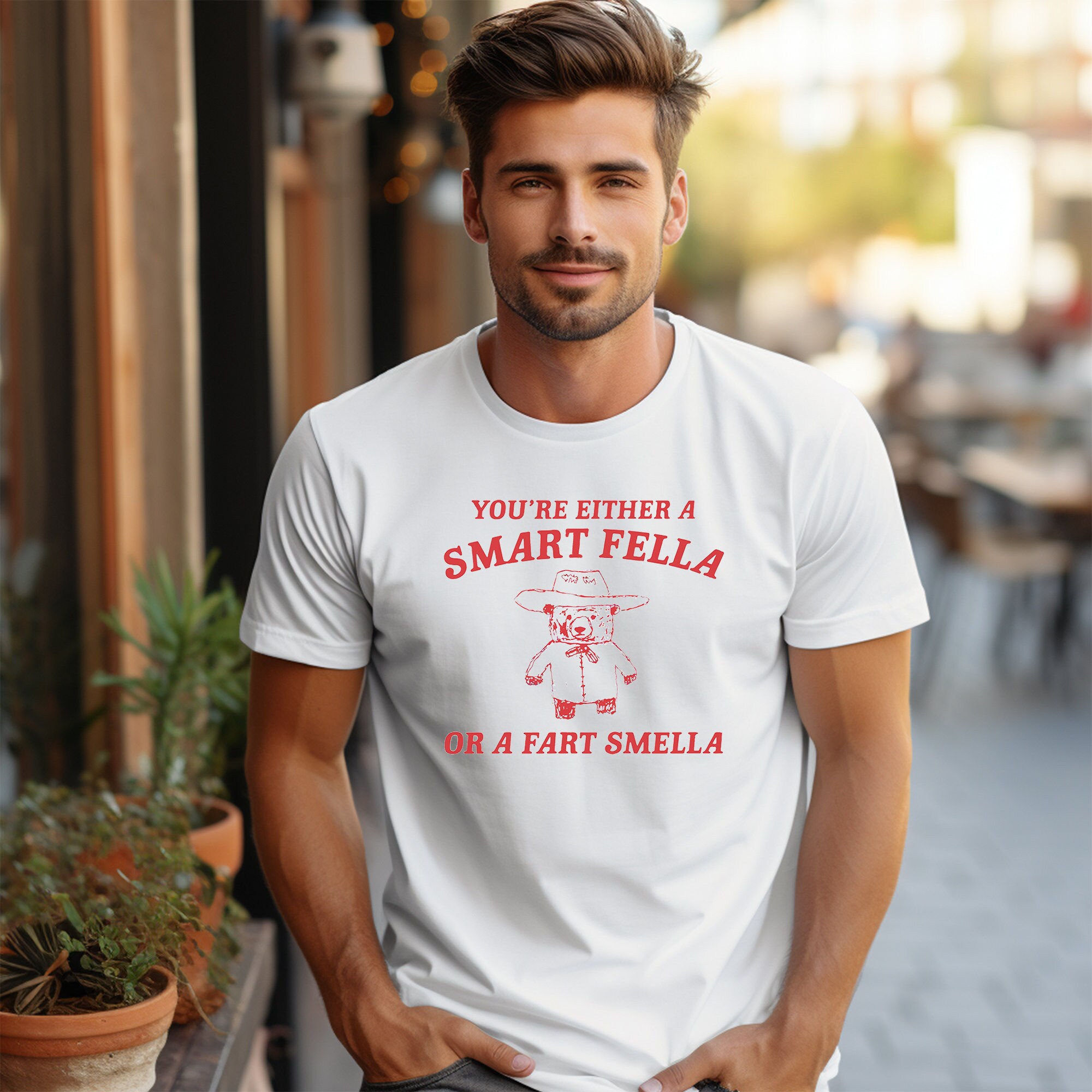 You're Either Smart A Fella or A Fart Smella, Retro Cartoon T-shirt ...