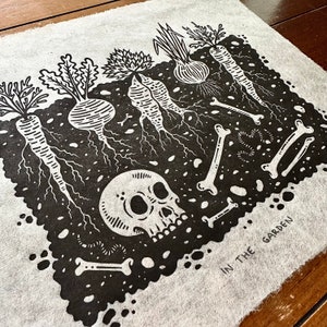 In the Garden Linocut Print 10”x8” - Etsy